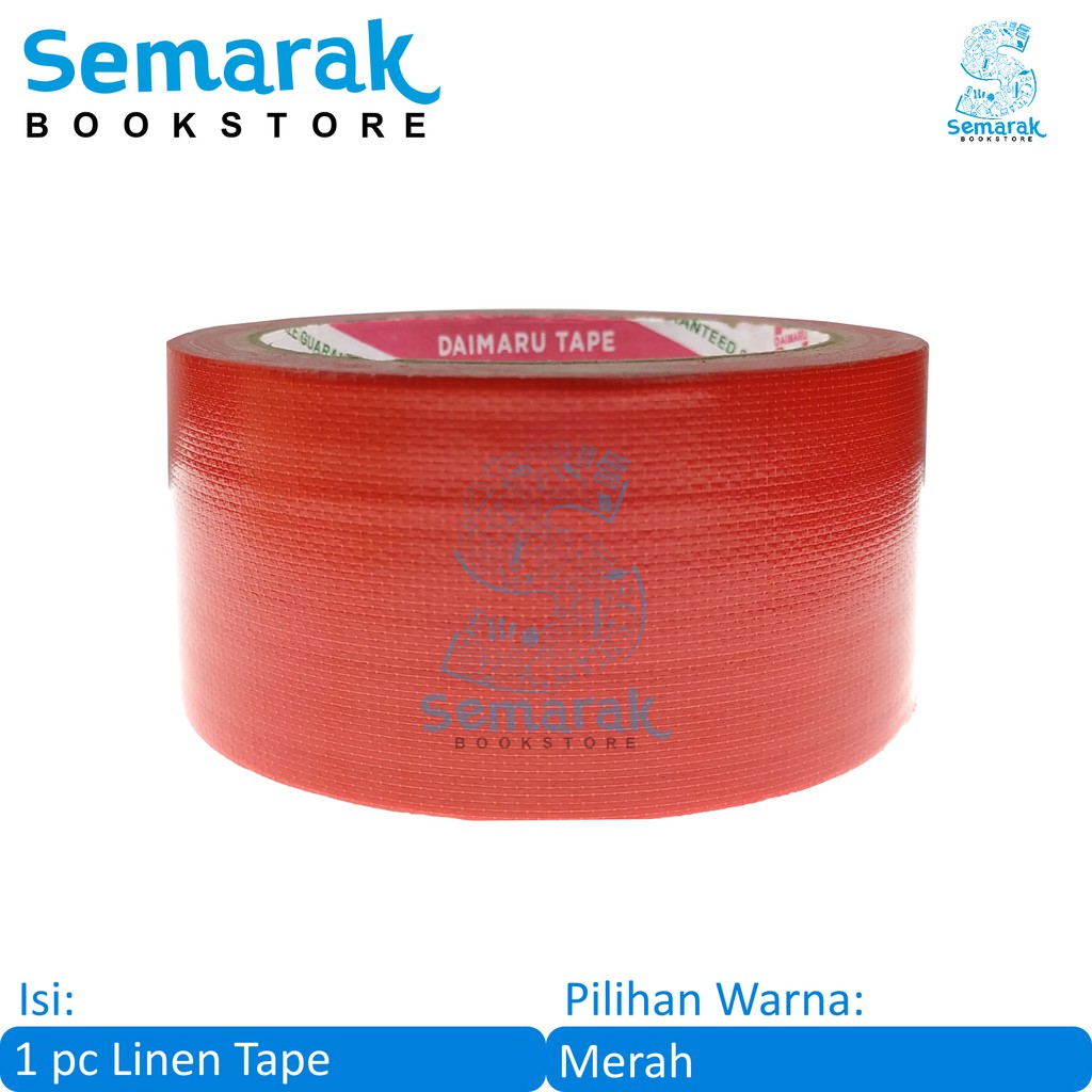 MERAH Daimaru Cloth Tape 48 MM X 12 M - Red [1 Roll] | Shopee Philippines