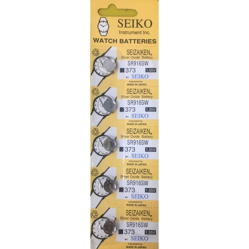 5pc Battery Pack SR916 ORIGINAL SEIKO JAPAN WATCH BATTERY SR916SW / 373 ...