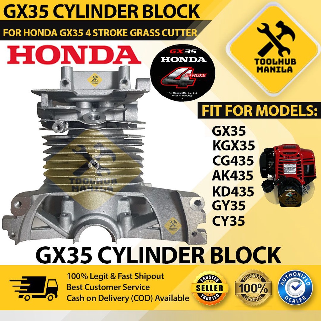 GX35 Cylinder Block for Honda GX35, UMK35 4 stroke Grass Cutter Engine Spare Parts Bore Size ...