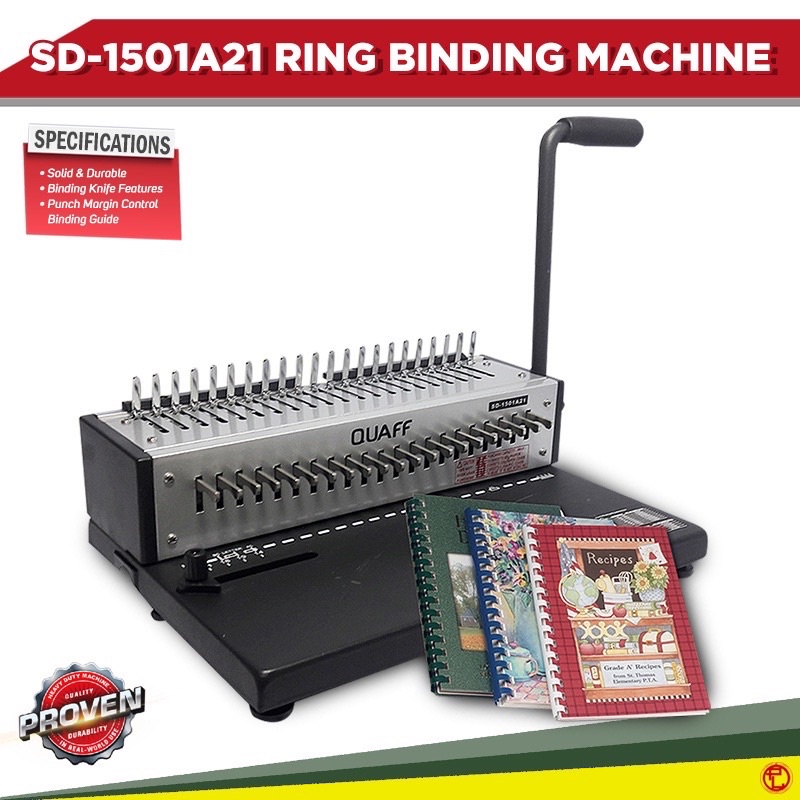 QUAFF Ring Binding Machine SD-1501A / Comb Binding Machine | Shopee ...