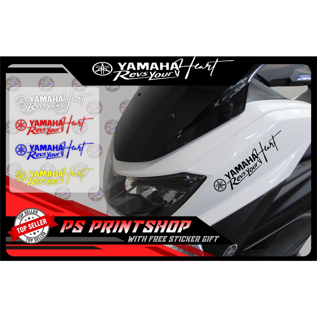 Yamaha Revs Your Heart Signature Cut-out Sticker Decals Durable Glossy ...