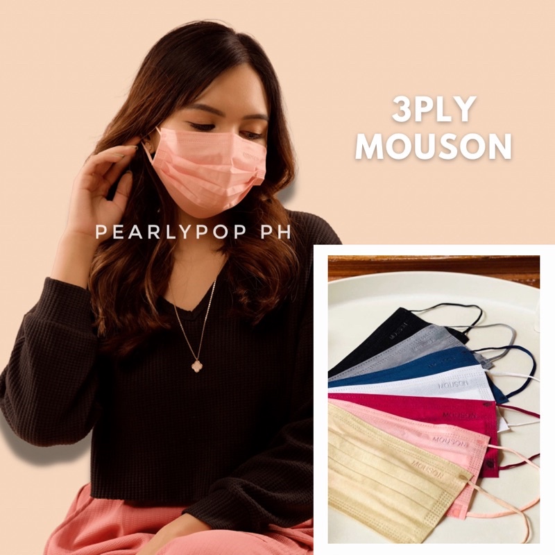 MOUSON Face Mask 3ply 50PCS Per Pack Premium Quality Facemask | Shopee ...
