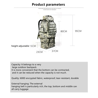 100L Backpack Men's Large Capacity Travel Bag Luggage Bag Waterproof ...