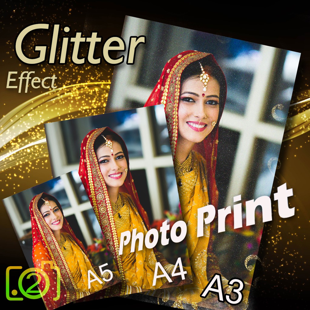 Glitter effect photo print@ A3/A4/A5 cuci gambar 6R 8R 12R | Shopee ...