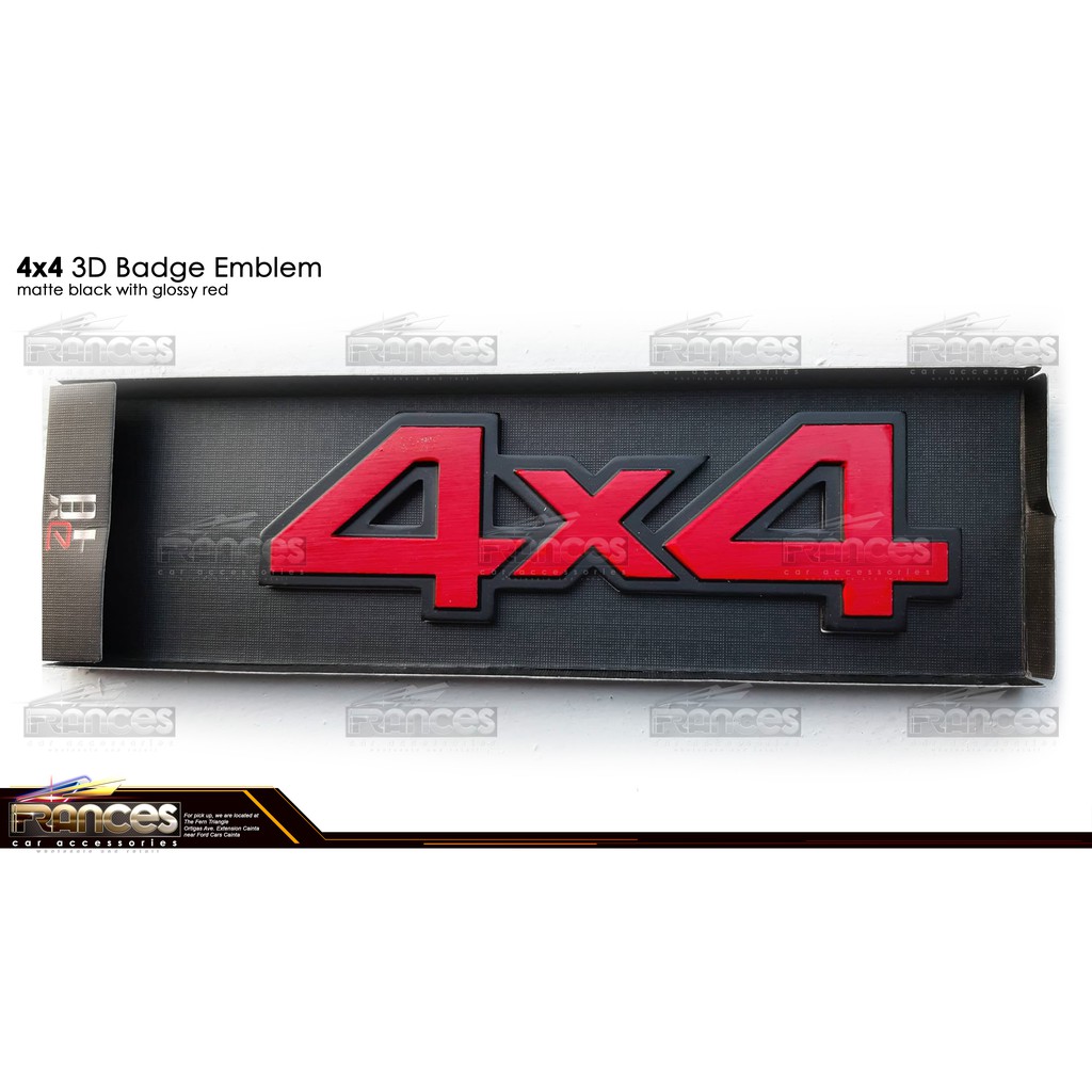 UNIVERSAL REAR BUMPER EMBLEM 4X4 LOGO | Shopee Philippines