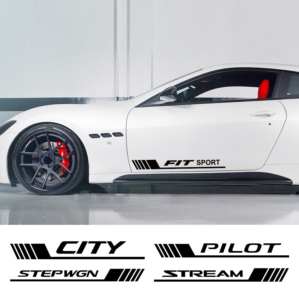 2PCS Car Door Side Stickers For Honda AMAZE BRIO BR-V CITY CROSSTOUR ...