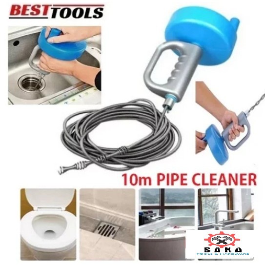Pipe Cleaner 10m Clogged Pipeline Cleaning Tool Clogged Drain Cleaner ...