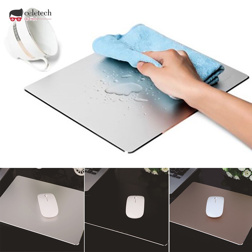Metal Aluminum Mouse pad Mat Hard Smooth Magic Thin Mousead Double Side ...