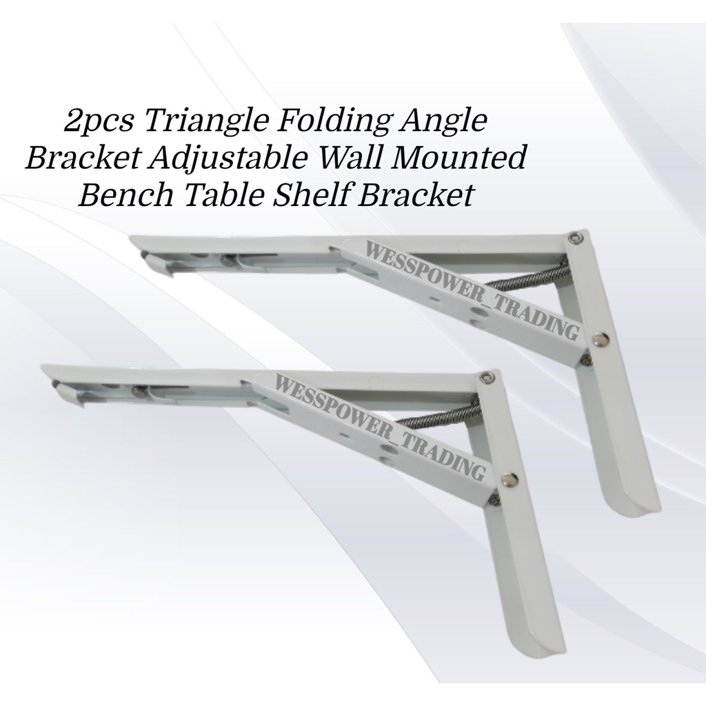 WPT-5424 2pcs Triangle Folding Angle Bracket Adjustable Wall Mounted ...