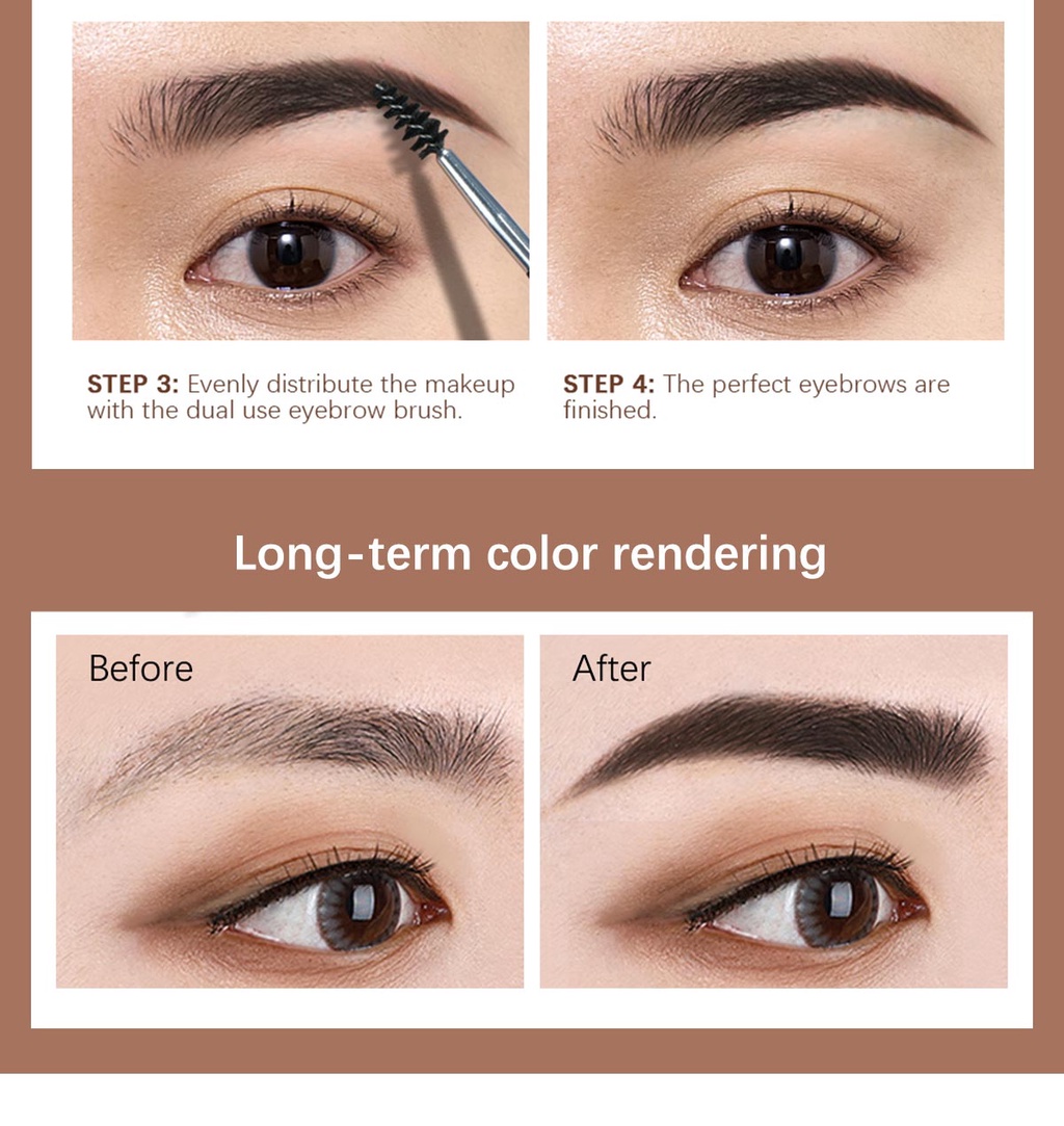 IBCCCNDC Eyebrow Cream Gel Makeup With Brush Powder Deep Brow Stamp ...