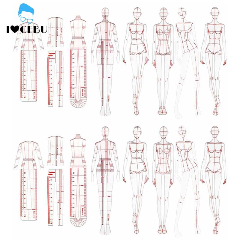 Fashion Illustration Rulers Sketching Templates Ruler Sewing,Type B ...