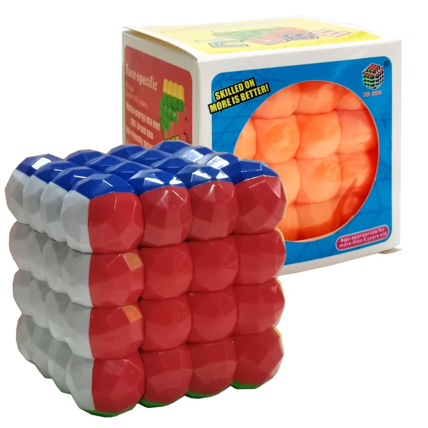 Magic Heshu 4x4x4 Round Bead Ball Magic Cube Puzzle Speed Magic Cube ...