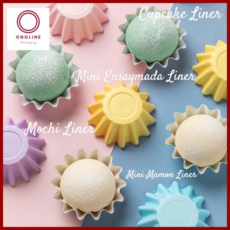50 pcs. | Colorful Cupcake Mochi Mamon Ensaymada Liner | Shopee Philippines