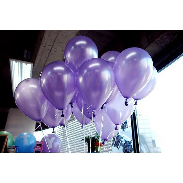 25 pcs/ 10 pcs metallic light violet balloons (made in thailand ...