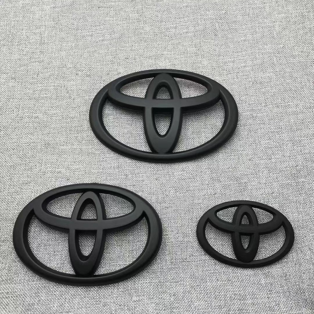 1 x ABS Matt Black TOYOTA Logo Car Auto Front Rear Trunk Emblem Sticker ...