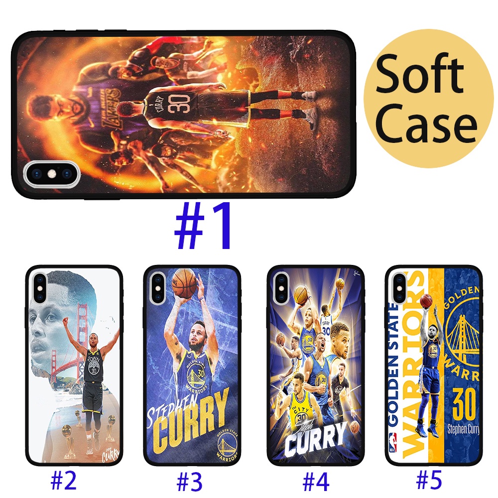 Golden State Warriors Curry NBA Casing Silicone Rubber For iPhone XS ...