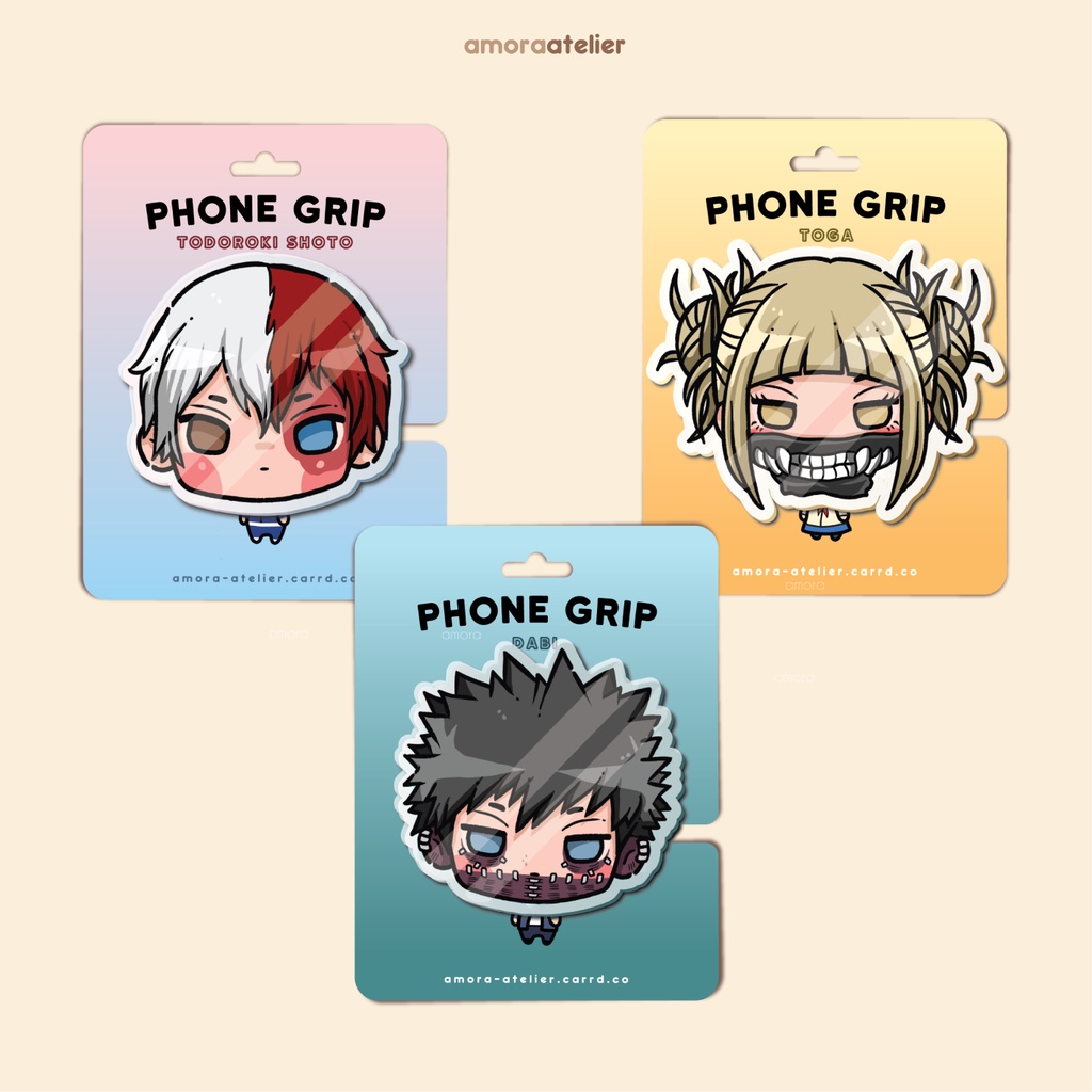 My Hero Academia MHA Phone Grips | Boku no Hero Griptoks | Amora ...