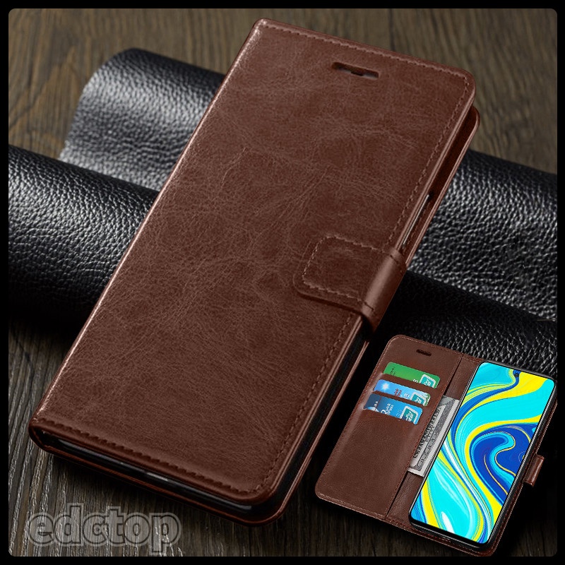 Leather wallet flip case For xiaomi redmi note 9s redmy note 9 pro ...