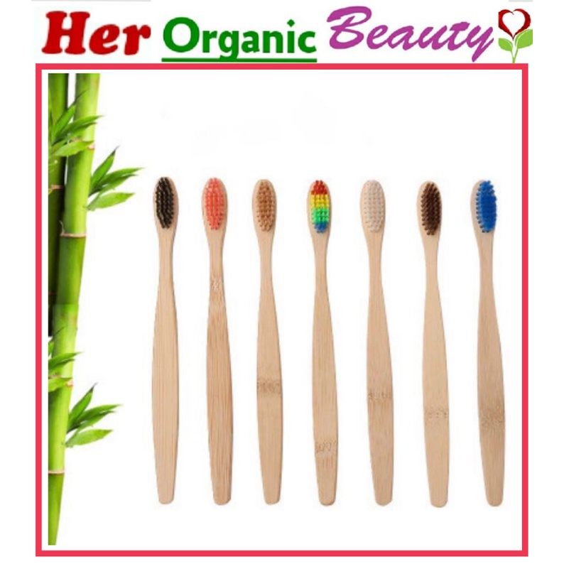 Bamboo Toothbrush (Colored) w/ Box or Cap Eco Friendly. | Shopee ...