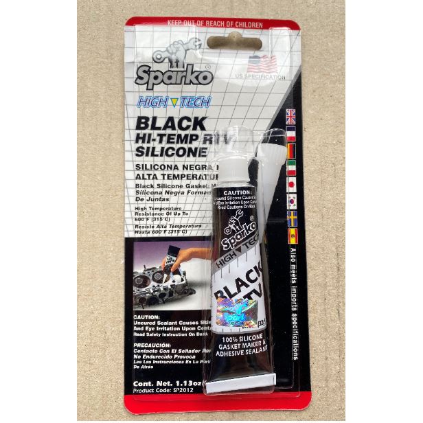 Sparko Hi-Temp Rubber Silicone Gasket Maker RTV BLACK RED CLEAR 32g ...