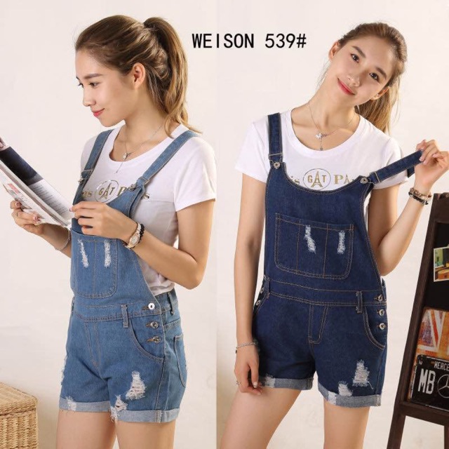 women casual denim Jumpershort（3 Product） | Shopee Philippines