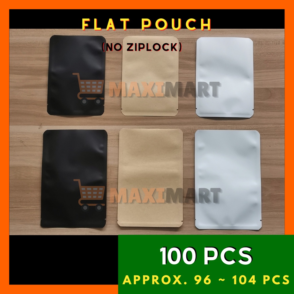96 to 104 pcs Empty Plain Flat Pouch Aluminum Foil Coffee Drip Pouch ...