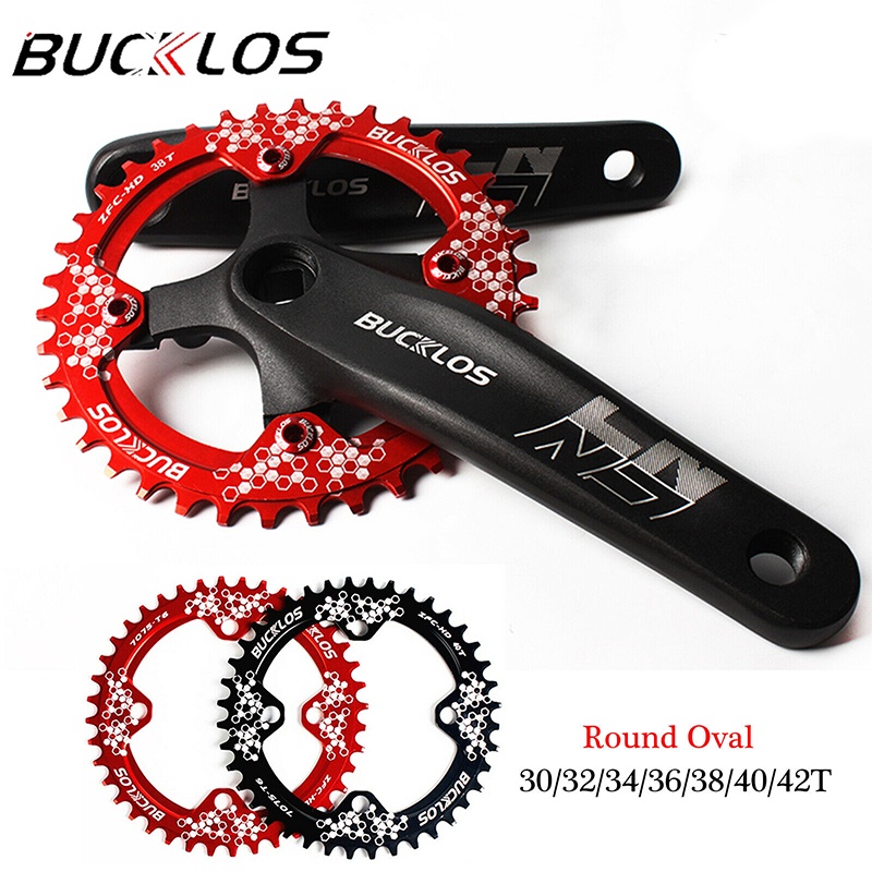 Manila BUCKLOS MTB Bike Crankset 170MM 30-42t Narrow Wide Bike Chain Ring Cranks 104bcd Chain ...