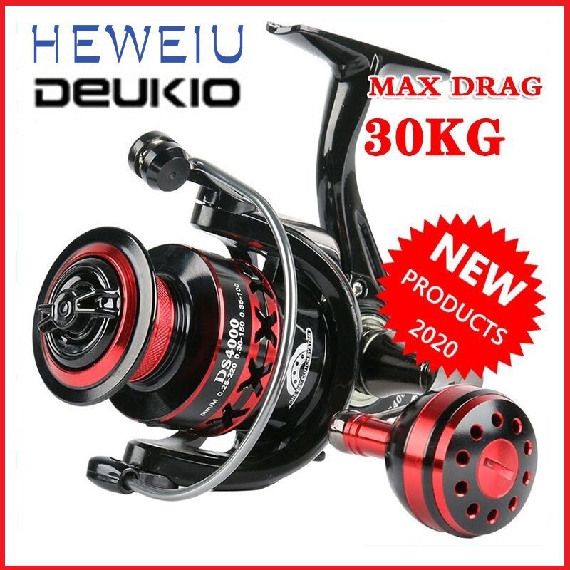 Red Monster DEUKIO All-Metal Tribute Ball Reel Most Resistance 30kg ...