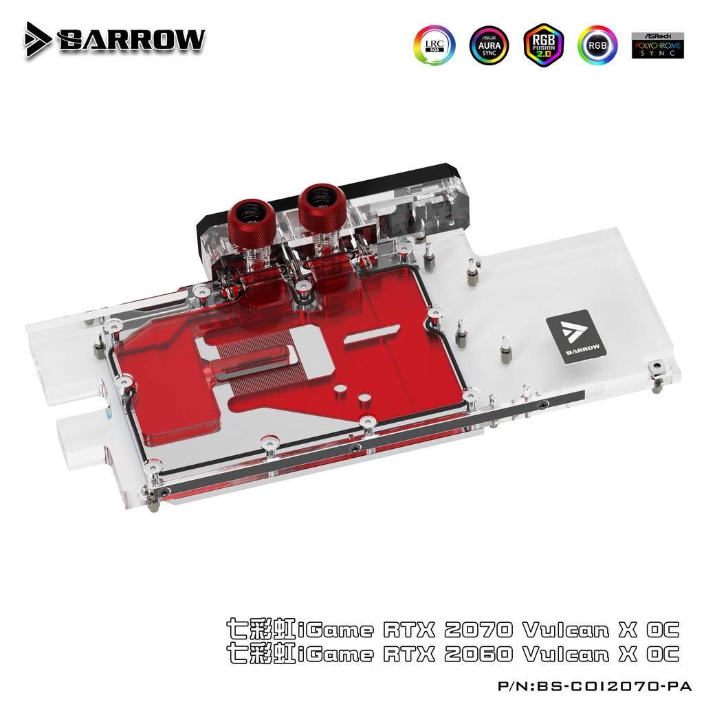 Barrow GPU Water Block For Colorful RTX2070 Vulcan X OC Video Card ...