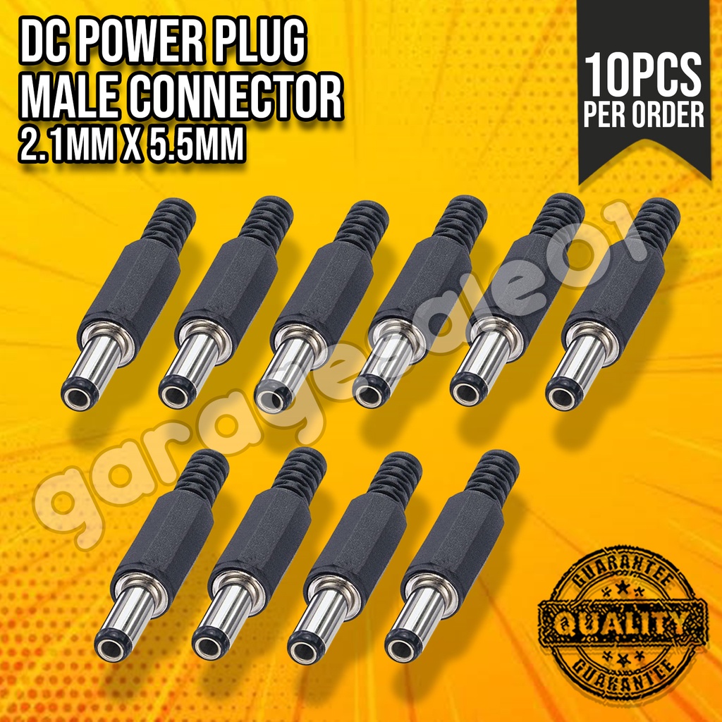 ⚡⚡10PCS DC Power Plug 2.1mm x 5.5mm Male Connector⚡ | Shopee Philippines
