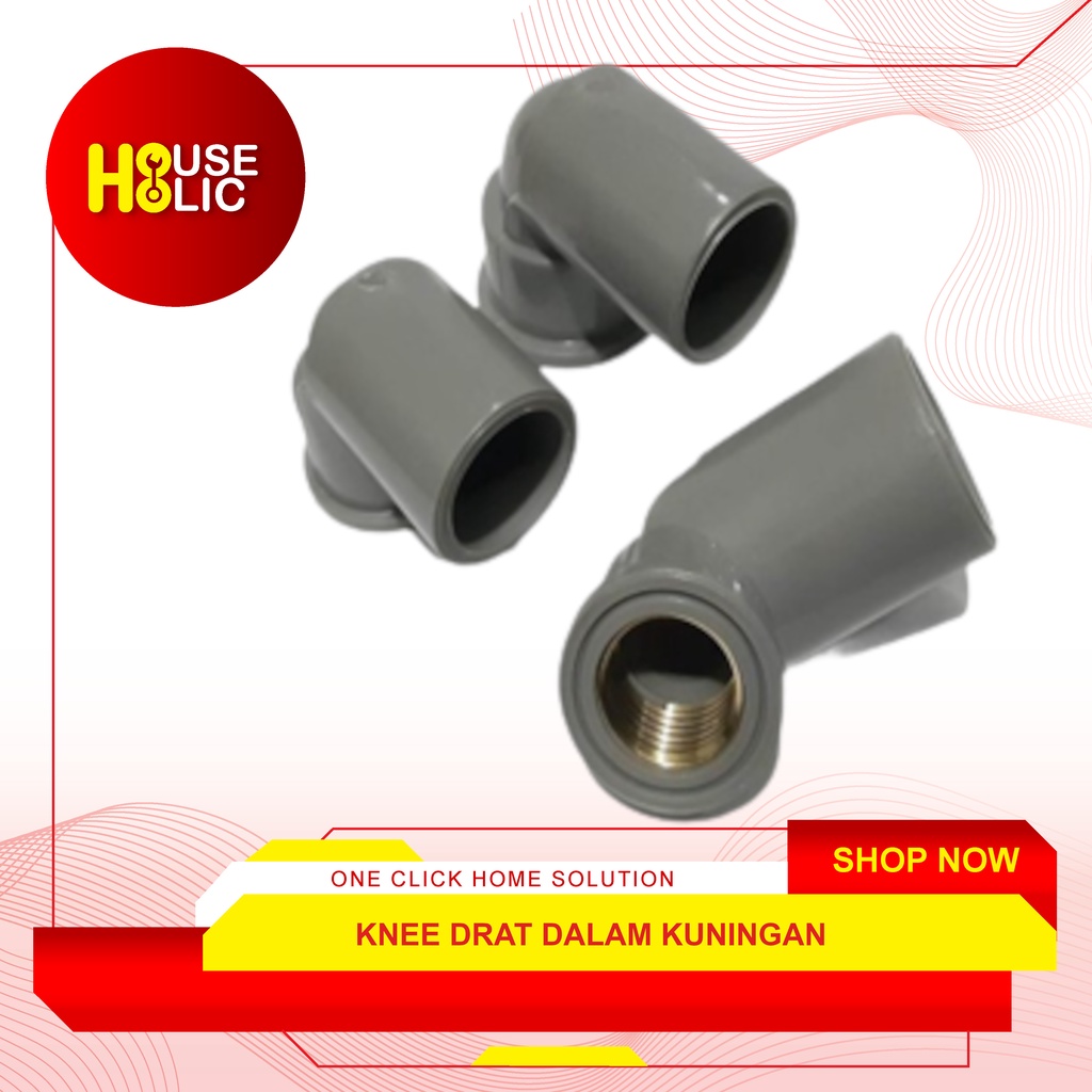 Knee Drat In Brass 1/2" / Keni PVC Pipe Fitting Pipe Connection ...