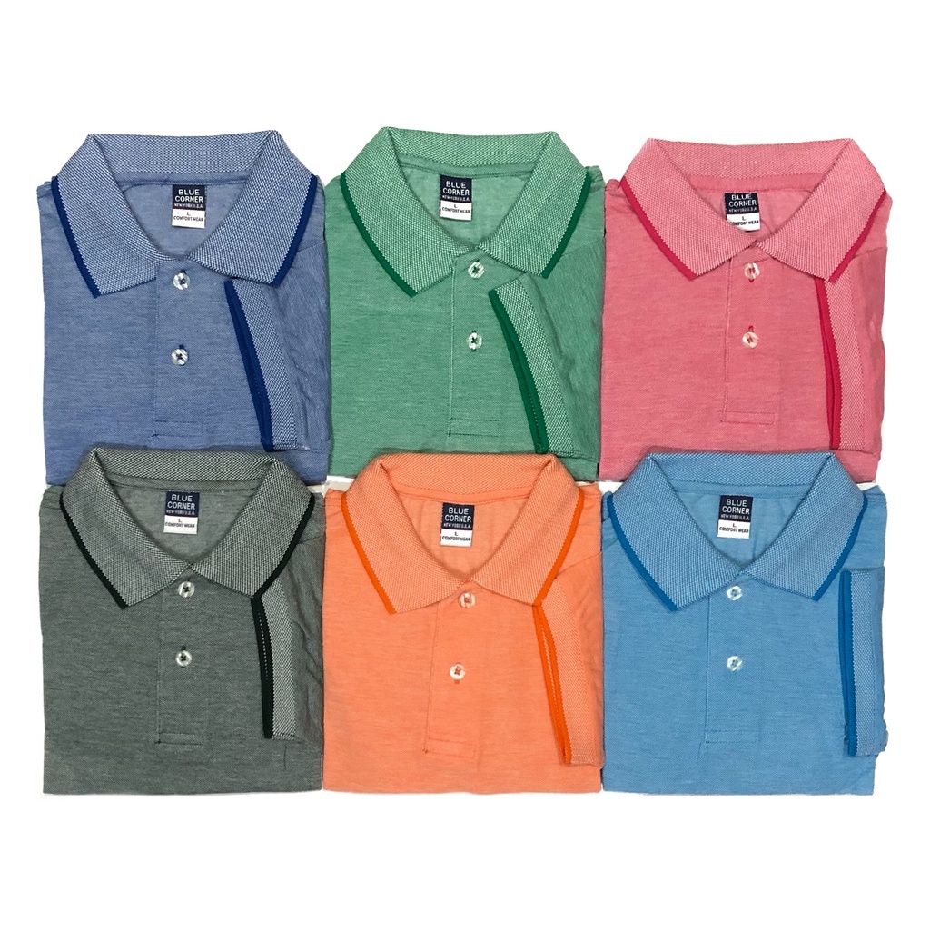 Blue Corner Men's Polo Shirt (Bird's Eye) | Shopee Philippines