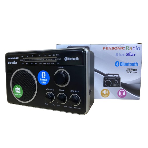 PENSONIC BIG RECHARGEABLE TRANSISTOR RADIO AM FM WITH FLASHLIGHT ...