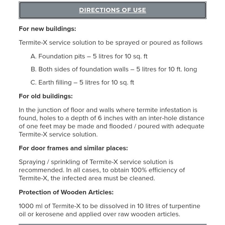 Orsus Termite X 1Liter Termiticide Concentrate ( For Termite Control ...