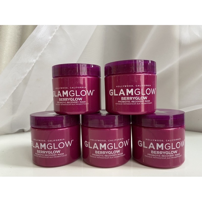 GlamGlow Berry Glow Probiotic Recovery Mask Fullsize (US bill) | Shopee ...