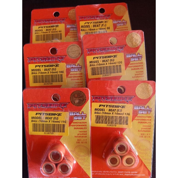 PITSBIKE BEAT Fi / Carb GY6 FLYBALL BOLA 9G 10G 11G 12G 13G 14G FLY ...