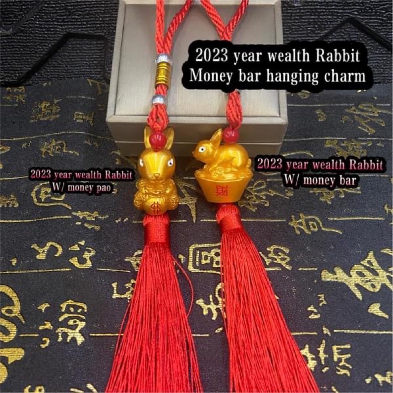 2023 year wealth Rabbit w/ money bar hanging charm | Shopee Philippines