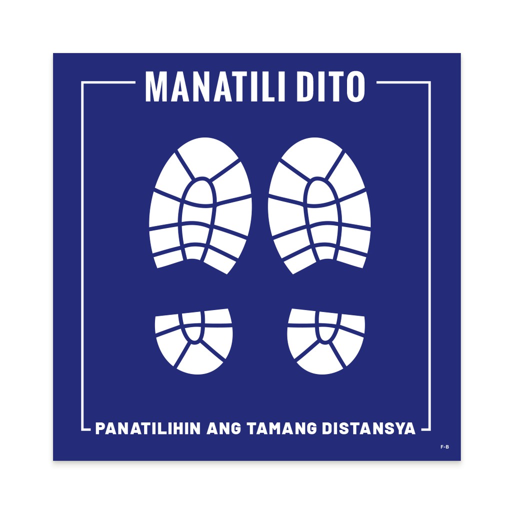 Covid Social Distancing Stickers Filipino 8x8 in B | Shopee Philippines