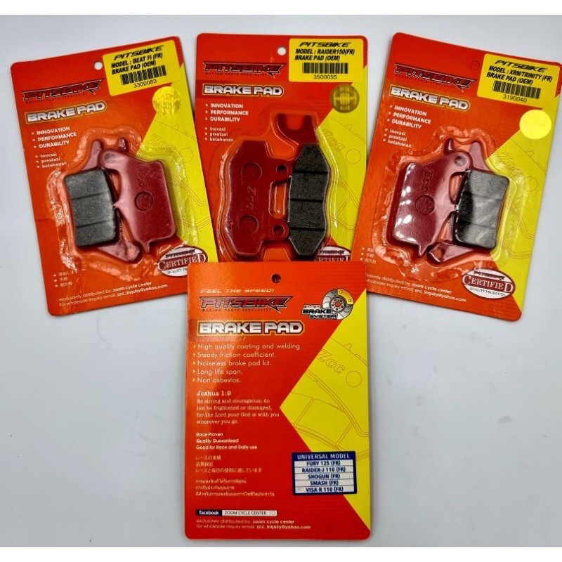 Pitsbike OEM Brake Pad Xrm Trinity/wave125/Click150/Sniper150/Aerox ...