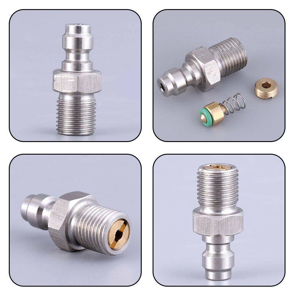 8mm Male Thread Quick Connection Valve PCP Fill Nipple Plug M10/1 LISV ...