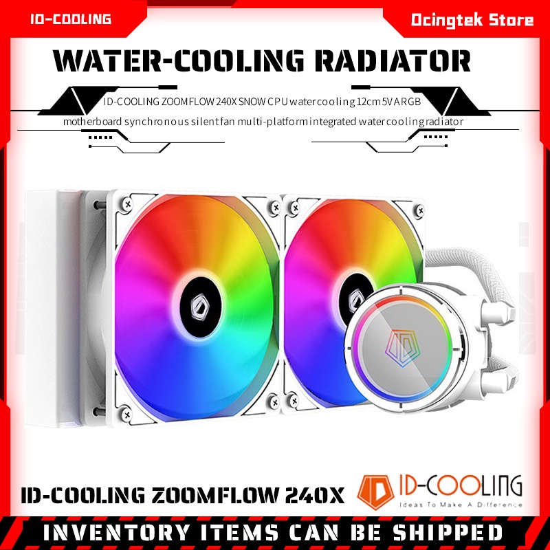 ID-COOLING ZOOMFLOW 240X SNOW CPU water cooling 12cm 5V ARGB ...