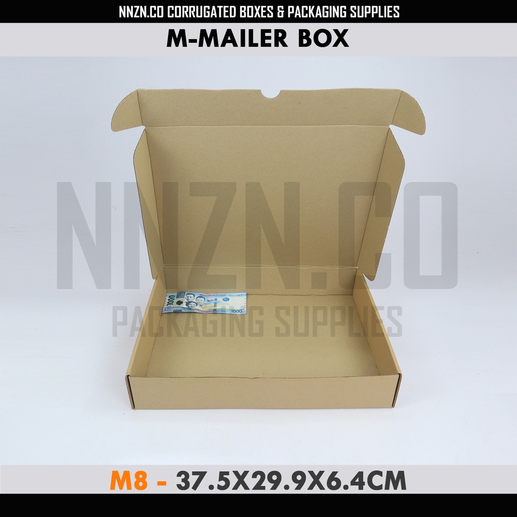 NNZN M-Mailer Box Corrugated Brown Kraft Box T-Mailer Shipping Box Gift ...