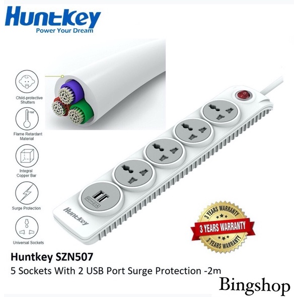 Huntkey Multi-Function Lightning Protection Power Socket - Imported ...
