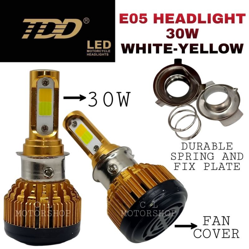 TDD EO5 30 Watts Headlight (White/Yellow) | Shopee Philippines