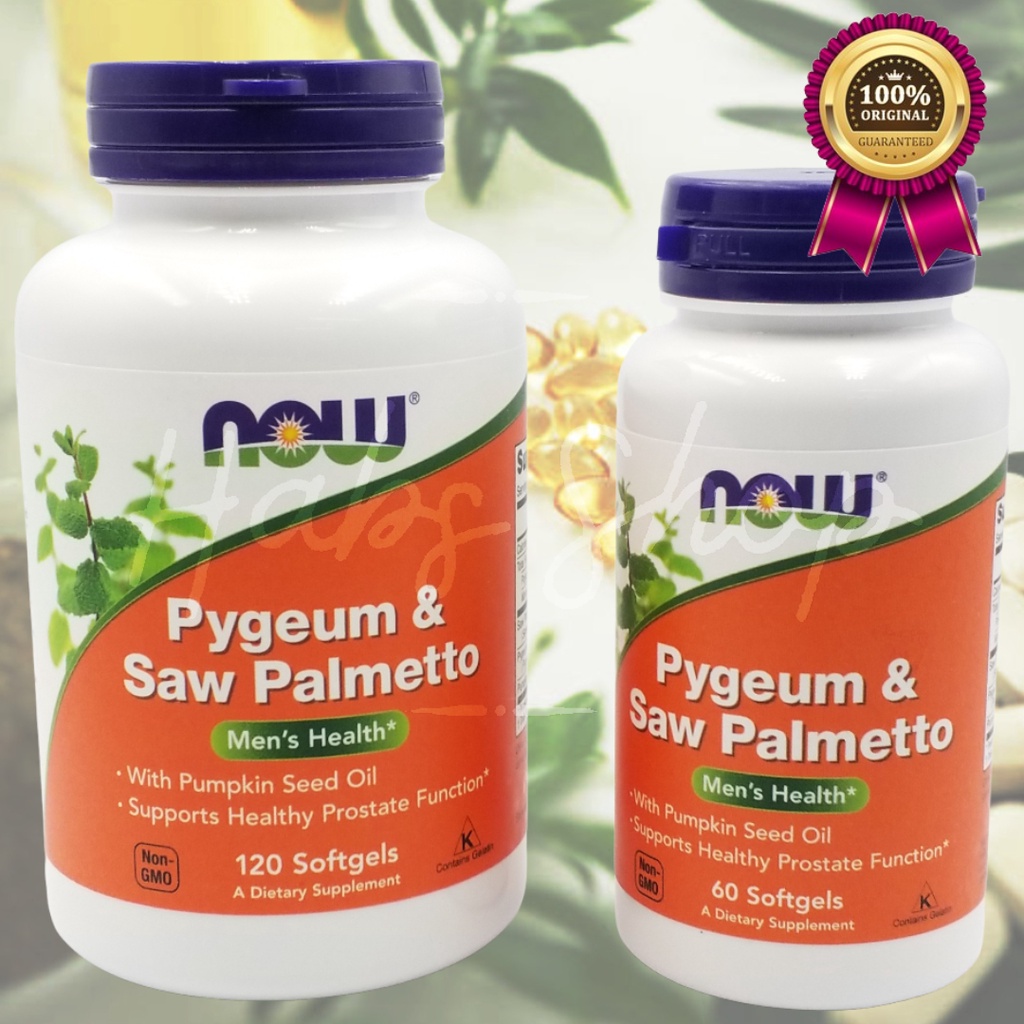 Pygeum Saw Palmetto Now Foods 60 Softgels or 120 Softgels | Shopee ...