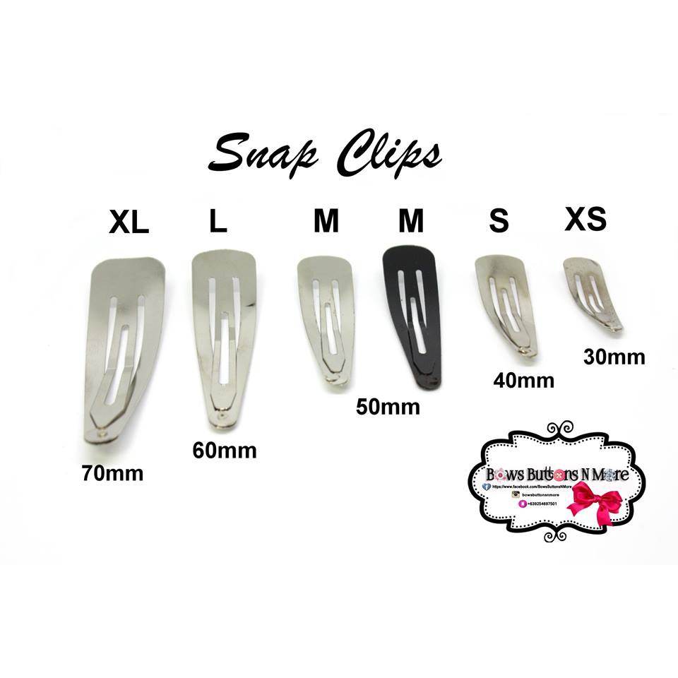 Snap Hair Clips per 10 pieces for DIY or Customized Hairbows | Shopee ...