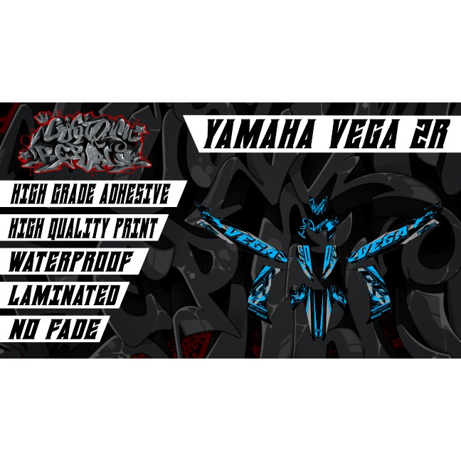 Yamaha Vega ZR Decals Set (Blue) | Shopee Philippines