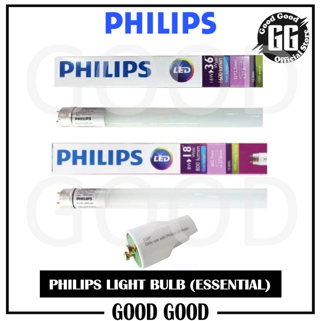 PHILIPS ECOFIT 18W/36W T8 LED TUBE COOL DAY LIGHT 60CM/120CM Lampu Panjang Lampu Led Lampu ...