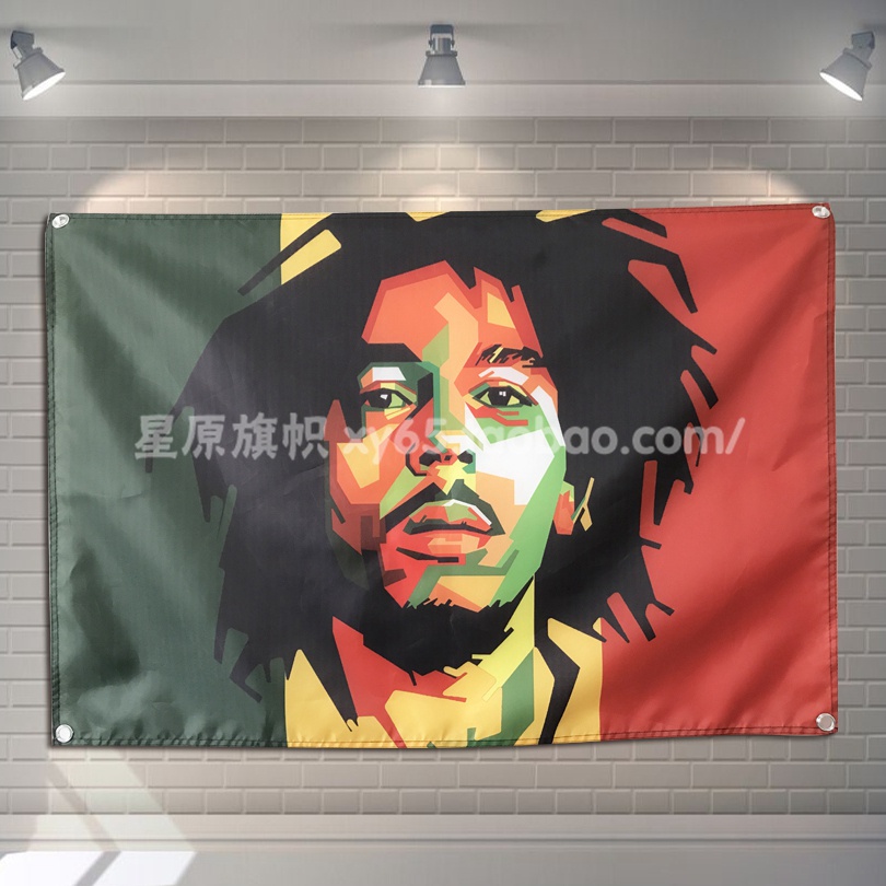 BOB MARLEY Reggae REGGAE Jamaica Rock Hanging Flag Flag Bar Theme ...