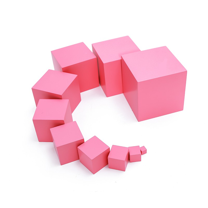 Montessori pink tower (pine wood) | Shopee Philippines